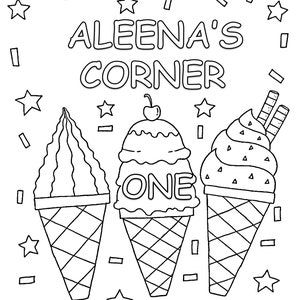 Gracies Corner Birthday Coloring Pages: Personalized Party Favors ...