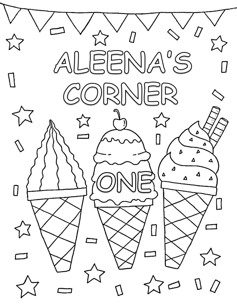 Gracies Corner Birthday Coloring Pages: Personalized Party Favors ...