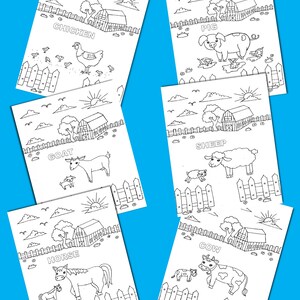Farm Animals Coloring Pages for Kids | Kindergarten Colouring Pages ...