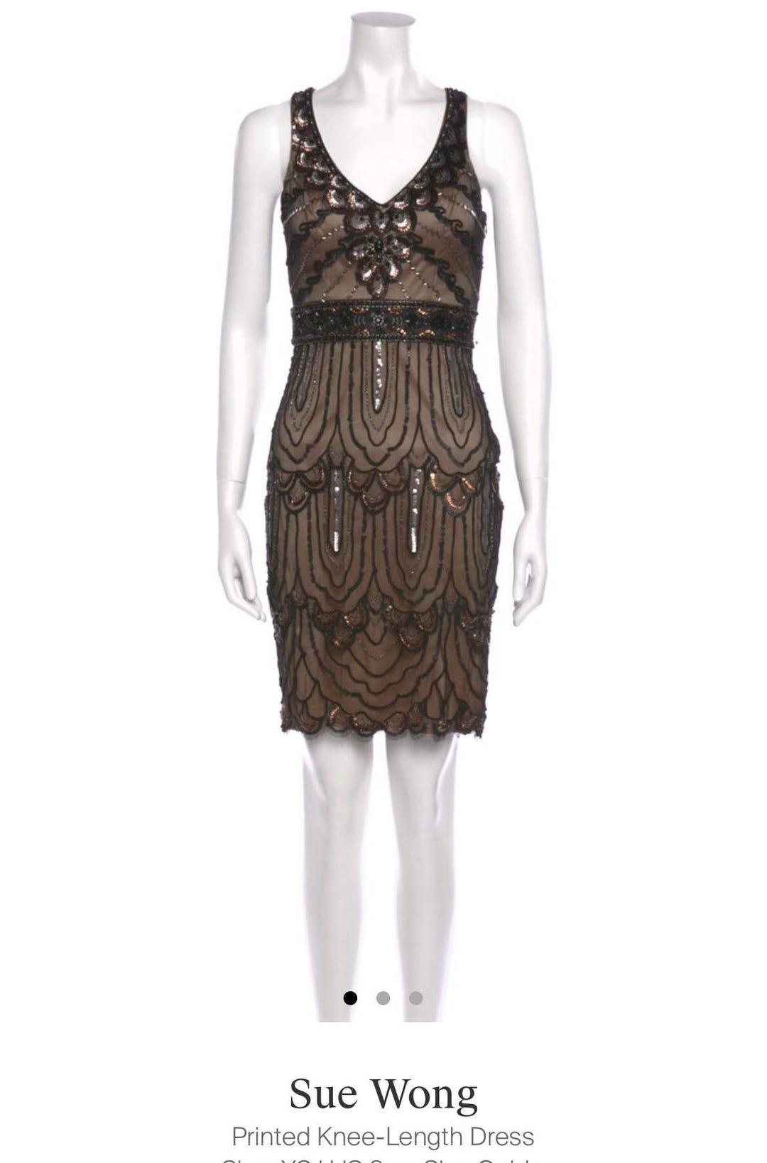 1920s Inspired Sue Wong Silk and Beaded Dress. Exqusite for Weddings ...