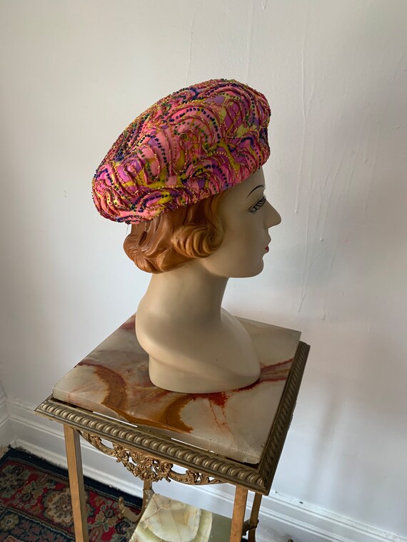 Vintage Mr. Henri Neon Hat - Gem