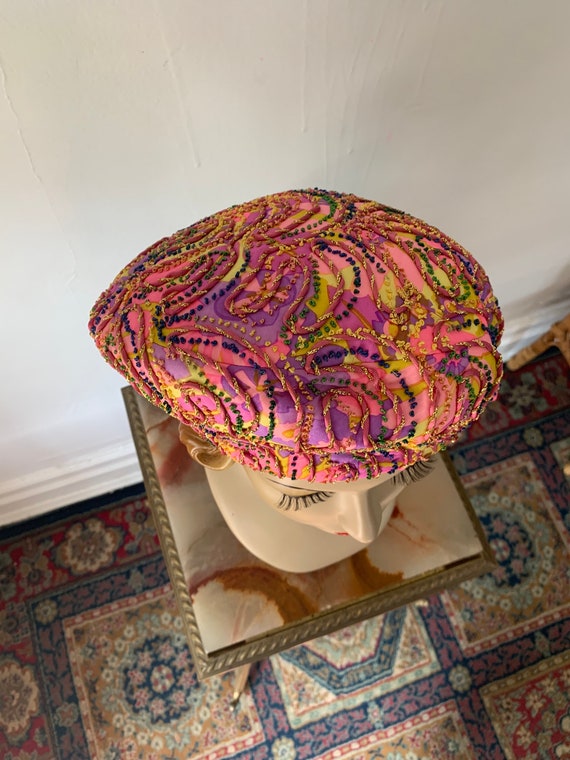 Vintage Mr. Henri Neon Hat - Gem
