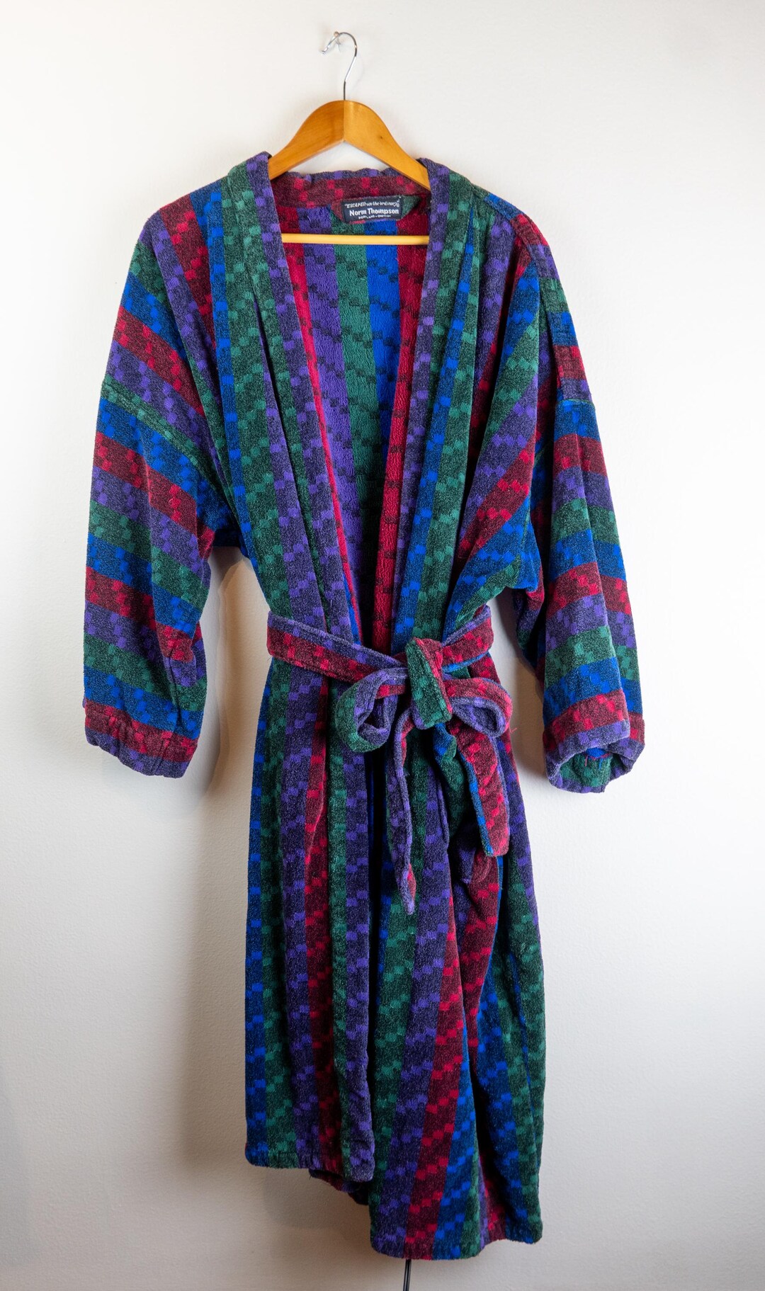 90s Norm Thompson Terry Cloth Robe - Etsy