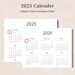 2025 Calendar Printable: Minimalist A4 Design (sunday & Monday Start ...
