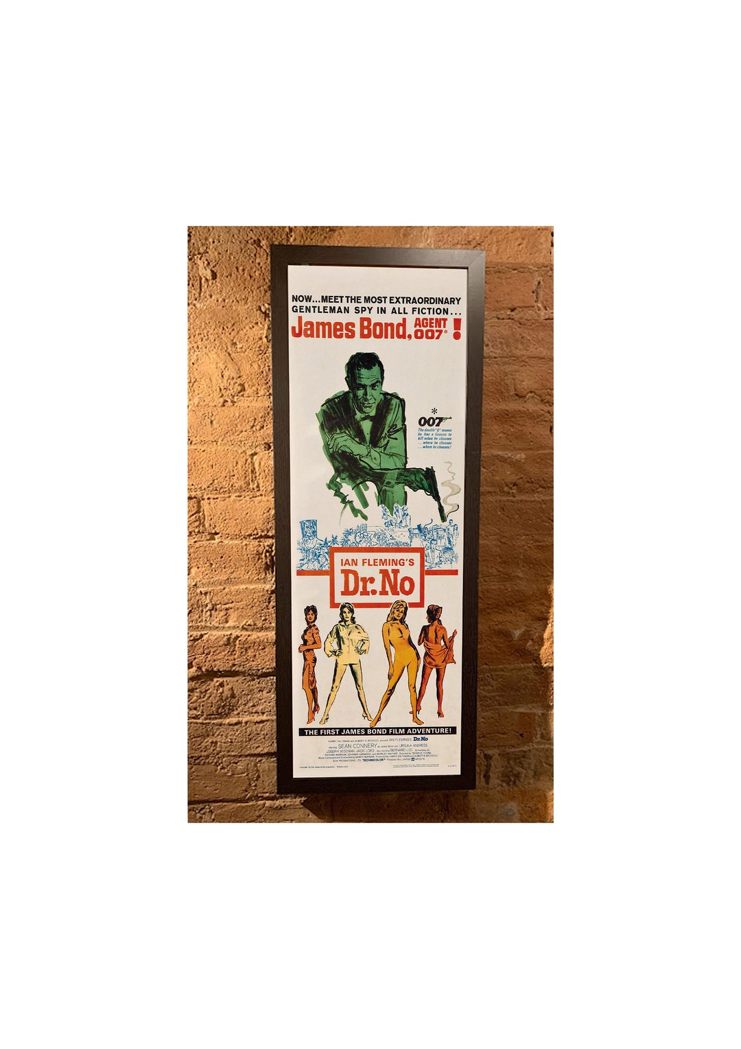 Dr No Movie Poster Classic James Bond Print 007 Borderless Print Gift ...