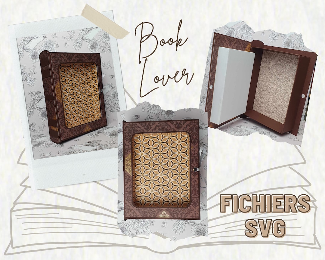 SVG File Cutting File Gift Box in the Shape of a Book. - Etsy