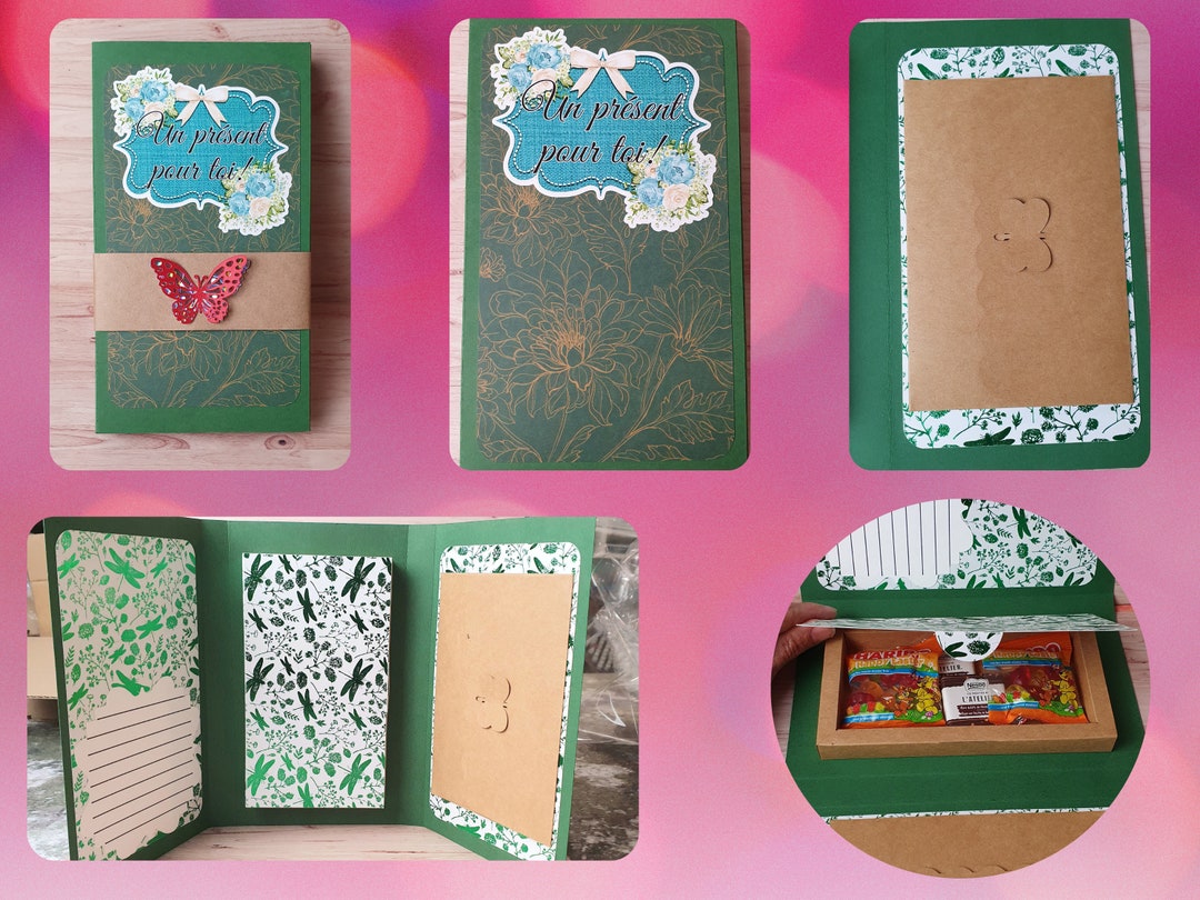 SVG File Card Gift Box With Envelope and Text Box 1 Smarties Box File ...