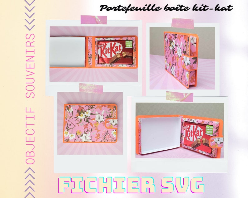 SVG File / BROTHER / SILHOUETTE Kit-kat Box Wallet Cutting File + 1 ...