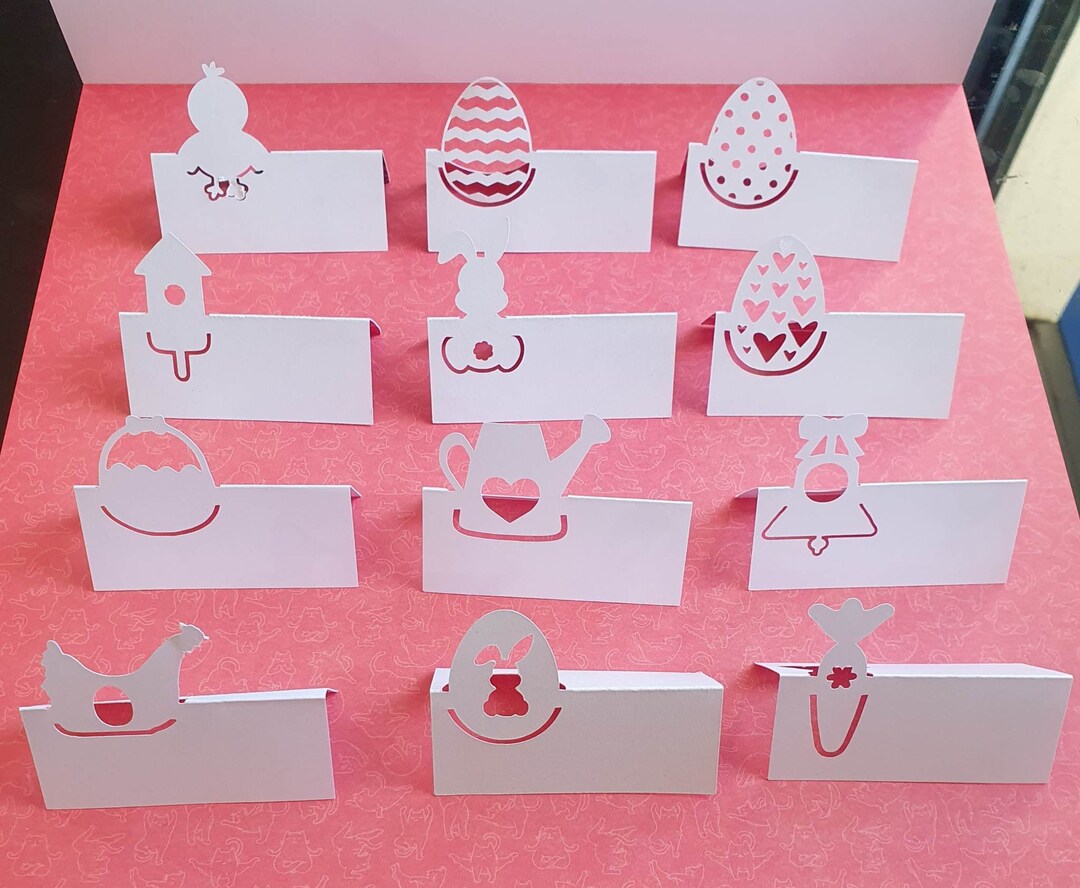Easter Spring Place Cards SVG File Cricut / Brother / Silhouette X12 ...