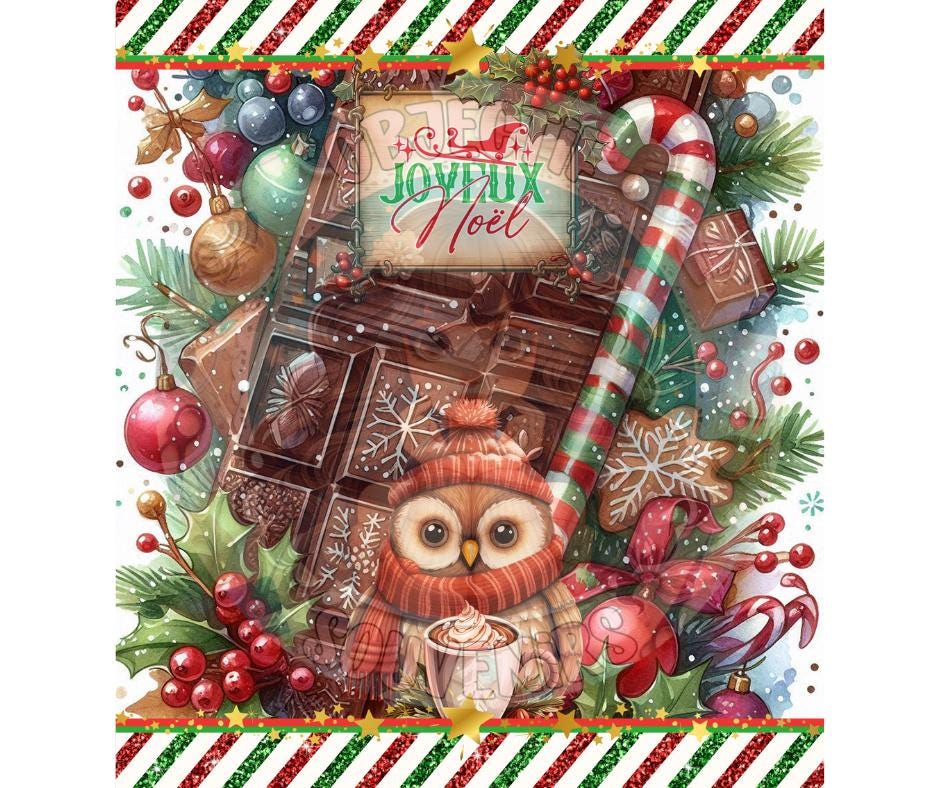 Customizable Chocolate Bar Packaging With Christmas Theme (4 Models ...