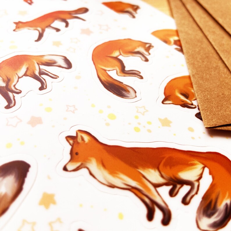 Sticker Sheet Foxy Time Stickers, Planner Stickers, Cute Stickers ...