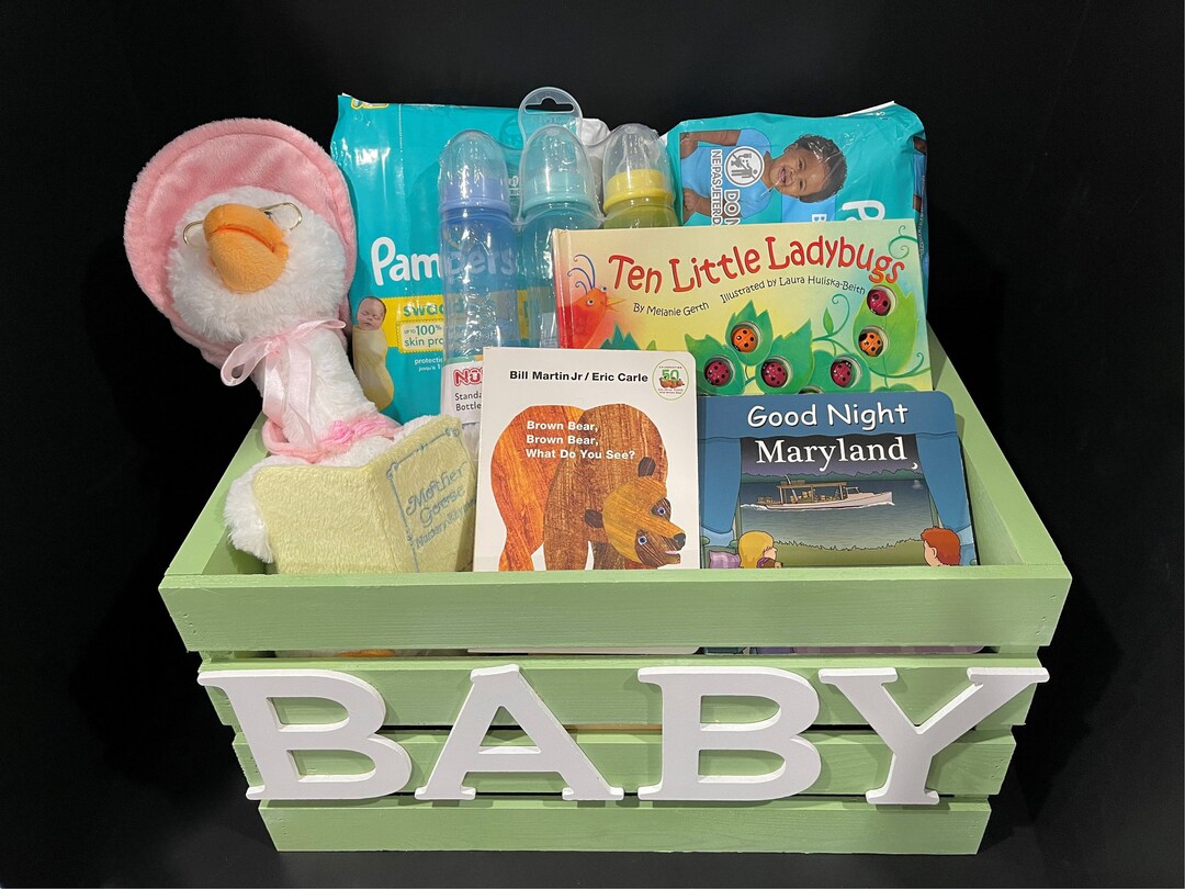 Wooden Crate Baby Boxes - Etsy