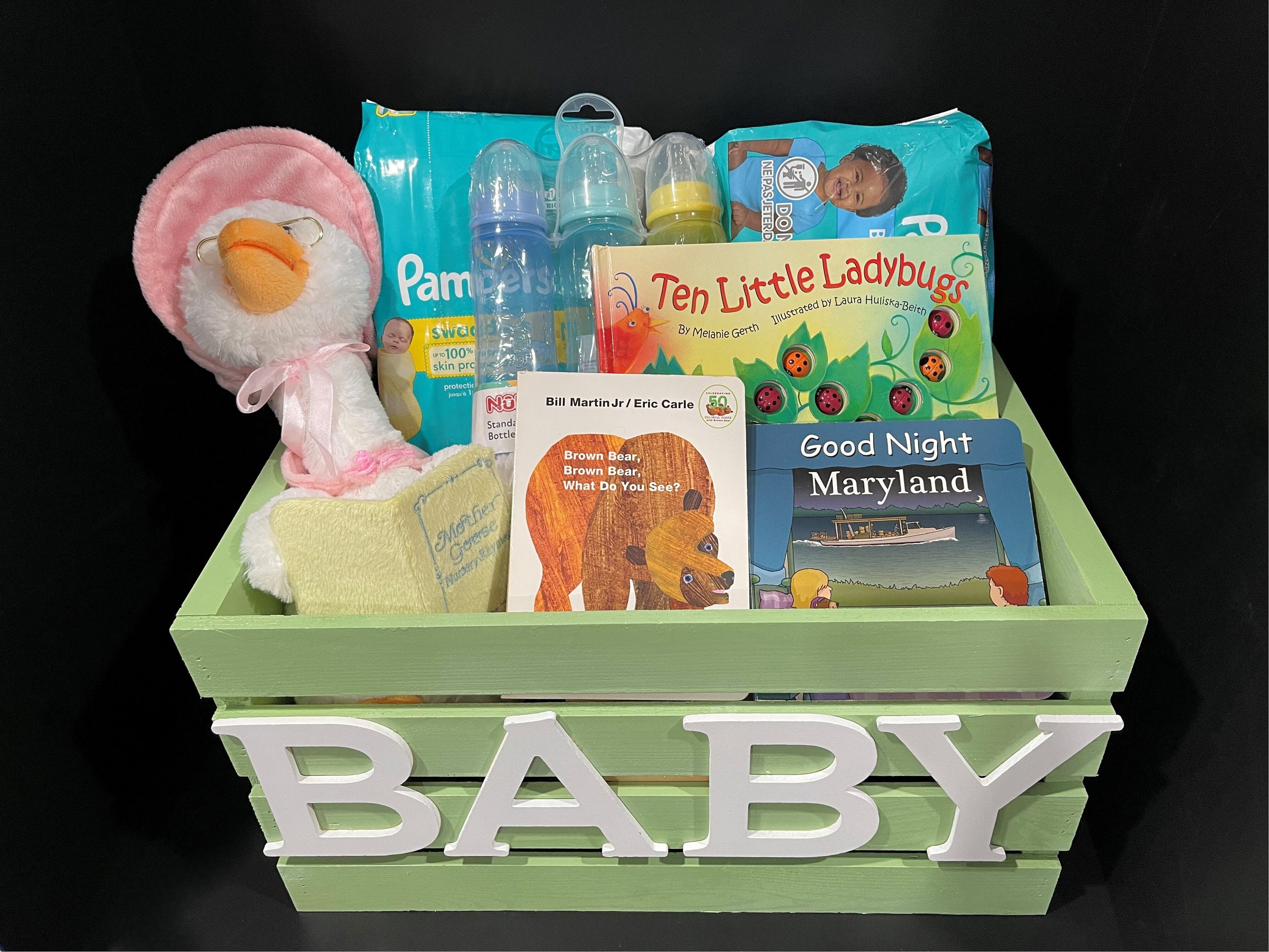 Wooden Crate Baby Boxes - Etsy