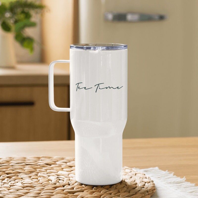 Tee Time Travel Mug With a Handle - Etsy