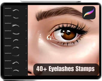 40 Procreate Stamps High Quality Realistic Digital Eye Stamps for ...