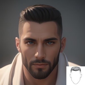 Procreate Male Hair Stamps & Face Stamps High Quality Realistic Male ...