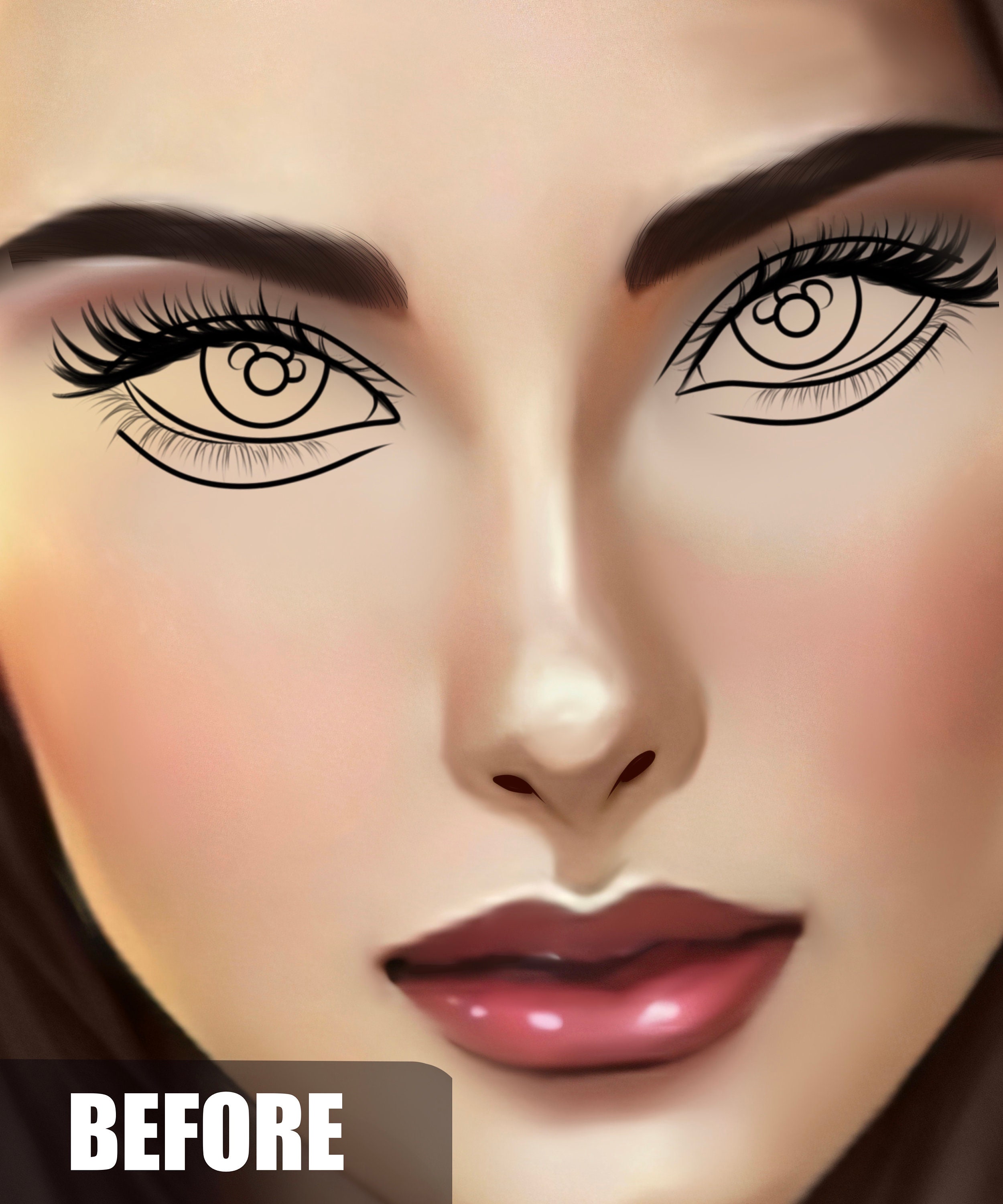 40 Procreate Stamps High Quality Realistic Digital Eye Stamps For Portrait Ipad Procreate Easy