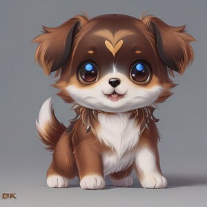 100 Procreate Cute Chibi Dogs Stamps, Kawaii Dogs Stamps, High Quality ...