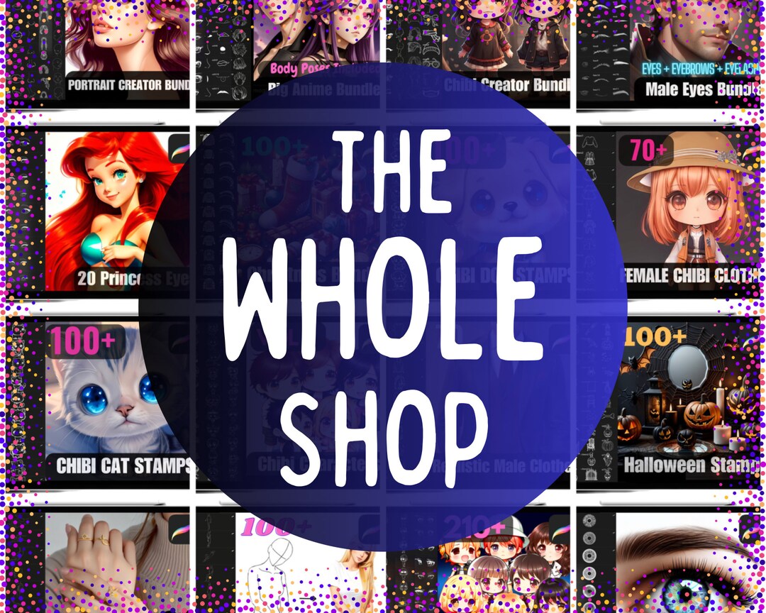 Procreate All in One Bundle, High Quality Stamps, Whole Shop in One ...