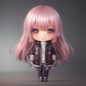 70 Procreate Chibi Female Clothes Stamps, Dresses, Tshirts, Jackets ...