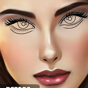 Procreate Female Portrait Creator Bundle, High Quality, Realistic Eyes ...