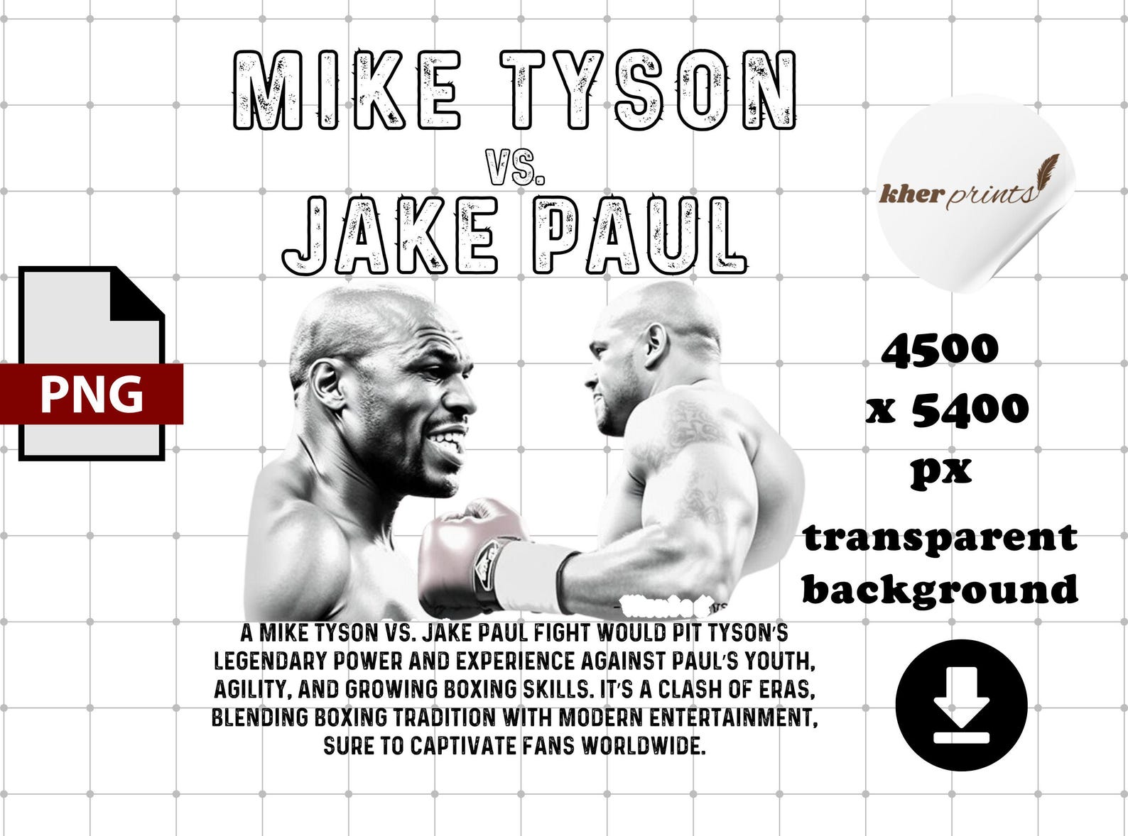 Mike Tyson Vs Jake Paul Png, MIKE TYSON Svg Shirt ,boxing Fan Gift Svg ...