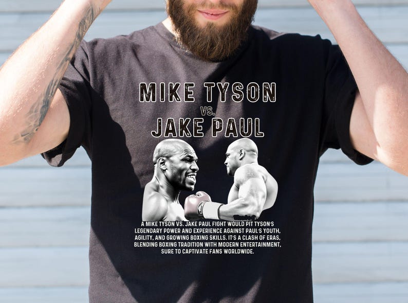 Mike Tyson Vs Jake Paul Png, MIKE TYSON Svg Shirt ,boxing Fan Gift Svg ...
