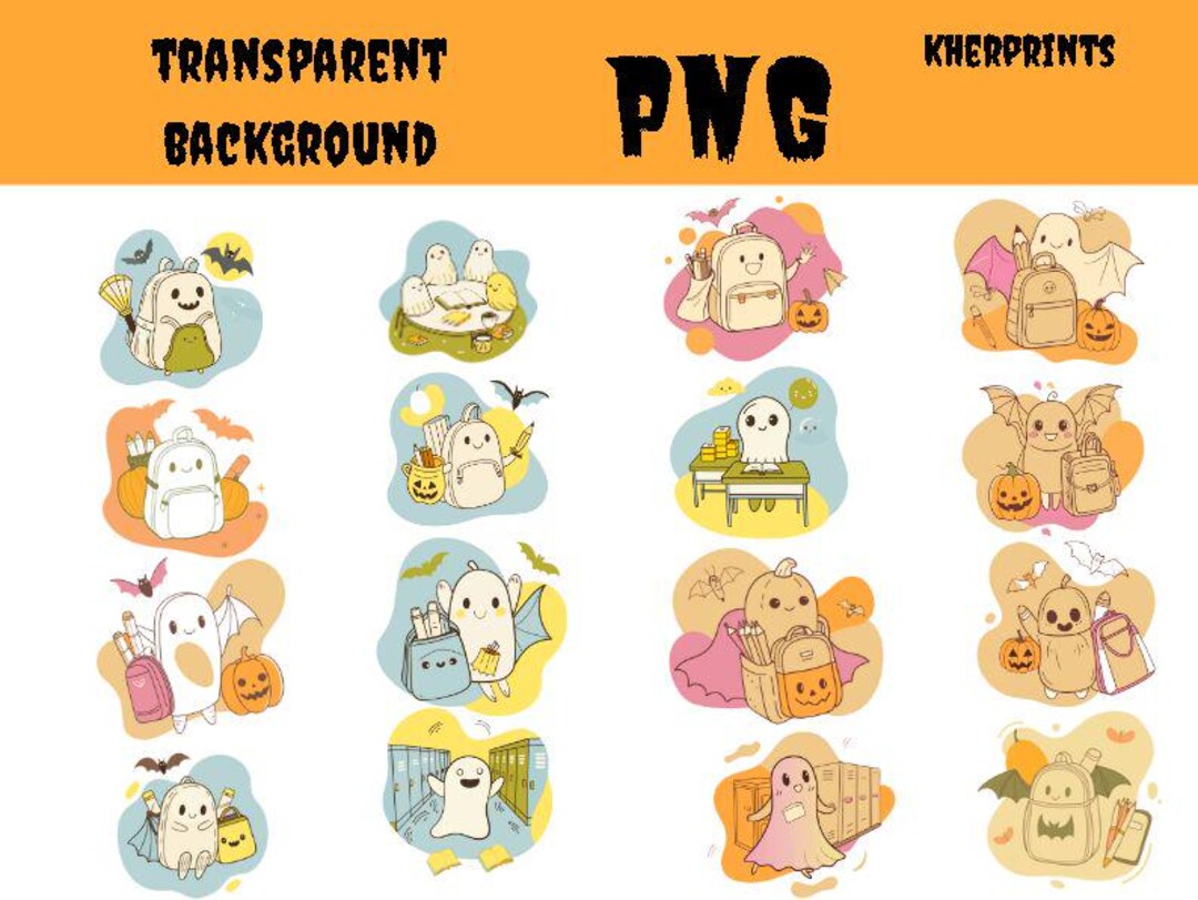 Cute Ghost Png, Retro Ghost Png,school Ghost Png, Ghost Gift, Student ...