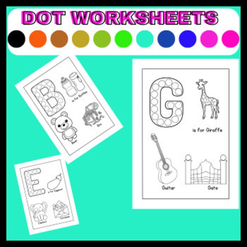 Dot the Numbers & Letters Activity Packsfun Preschool Worksheets for ...