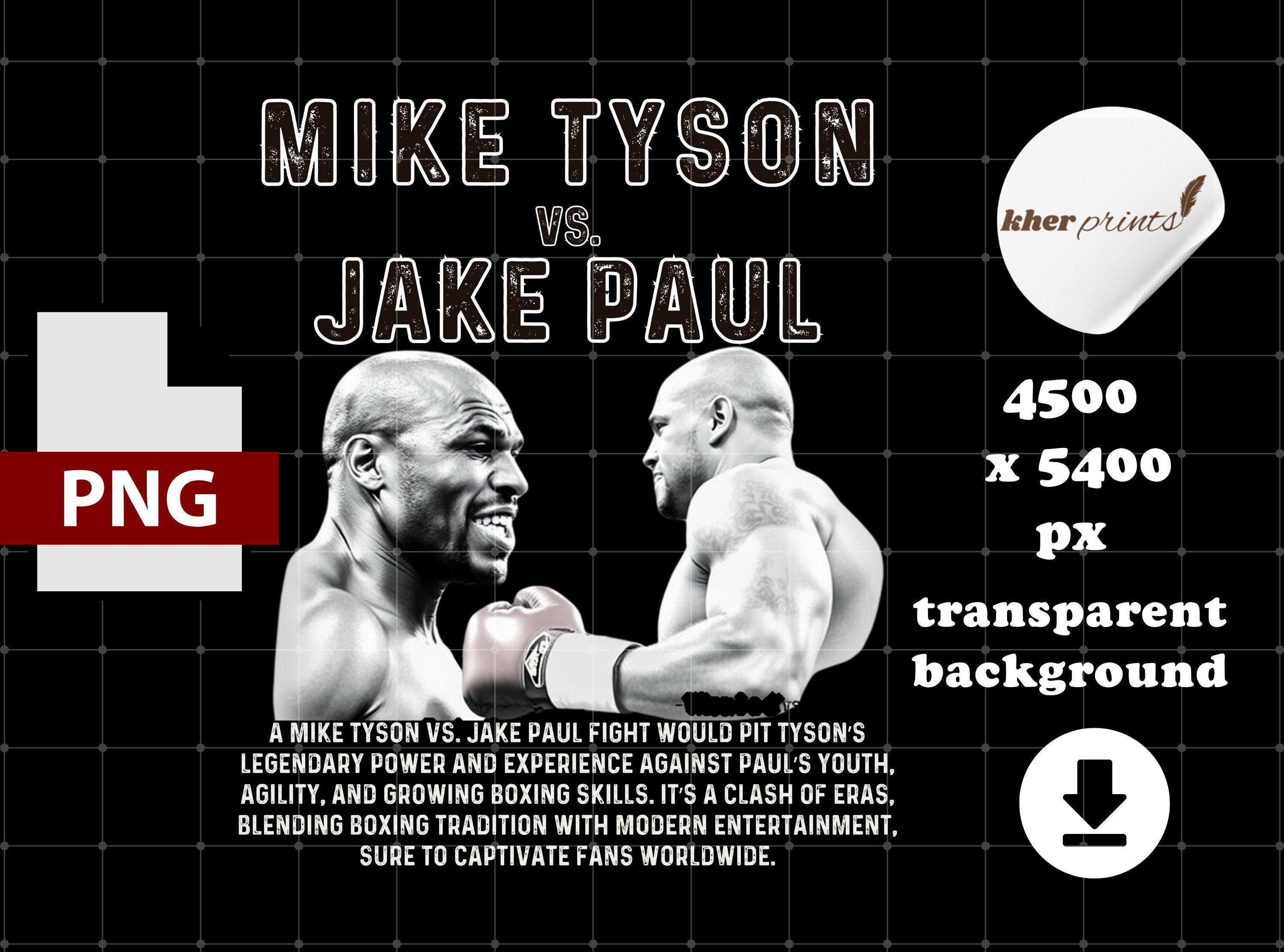 Mike Tyson Vs Jake Paul Png, MIKE TYSON Svg Shirt ,boxing Fan Gift Svg ...