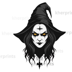Evil Witch PNG Files Gothic Horror Halloween Clipart Scary Silhouette ...