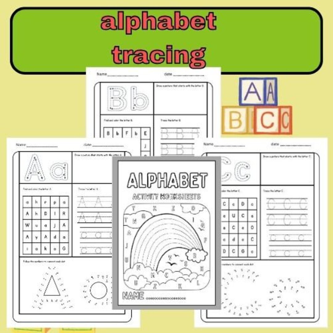 26 Alphabet Tracing Worksheets Printable A4 Pages for Preschool and ...