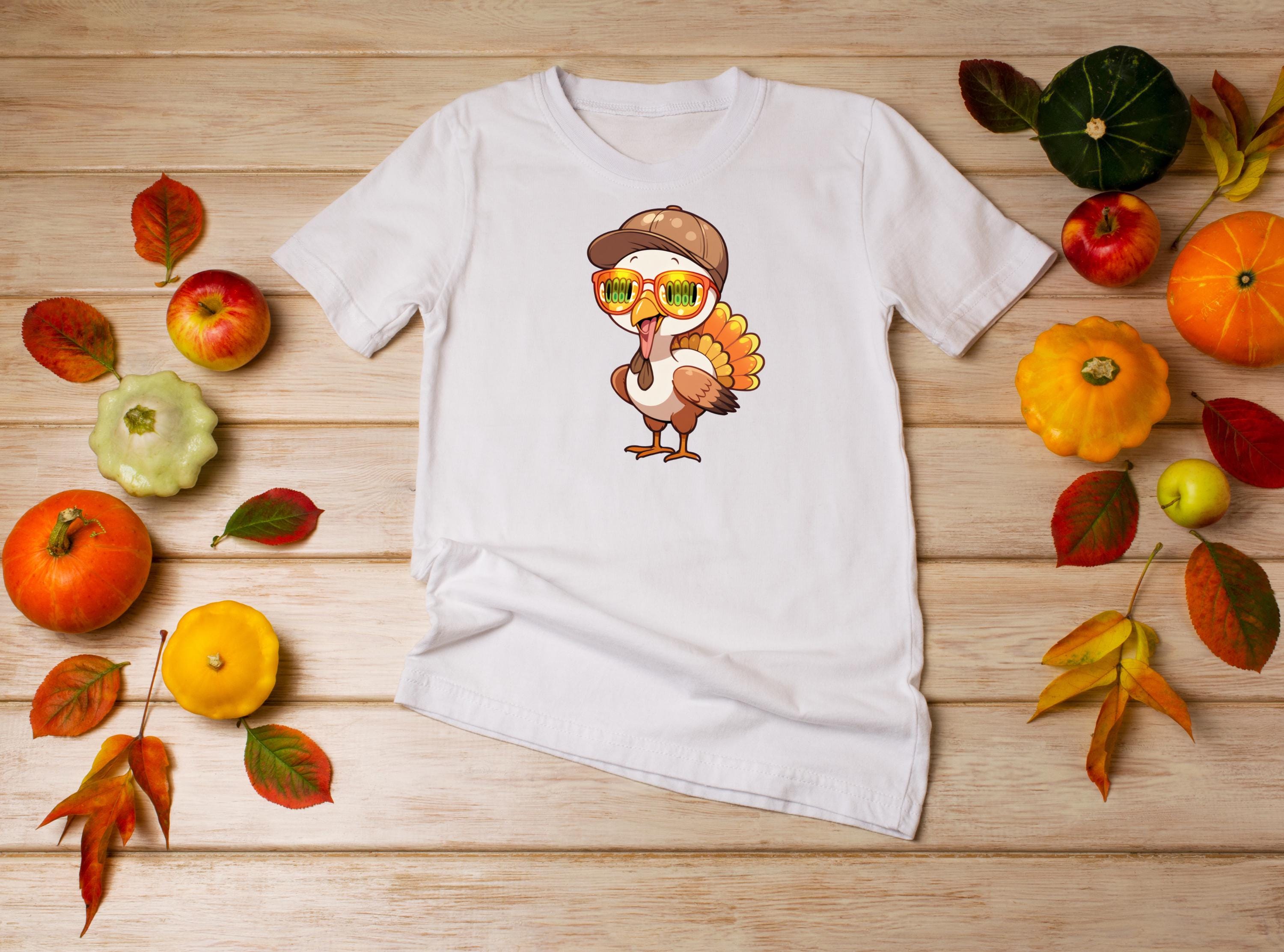 Adorable Thanksgiving Turkey PNG & SVG, Baby Girl and Boy Turkeys, Cute ...