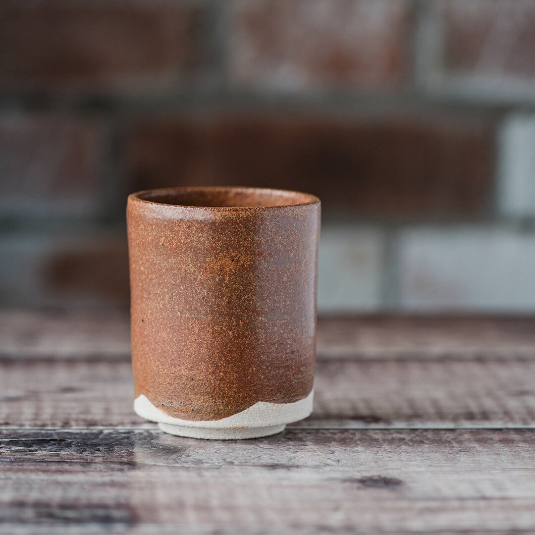 Tea Cup in Rust, Ceramic, Japanese Tea Cup, Water Cup, Espresso Cup ...