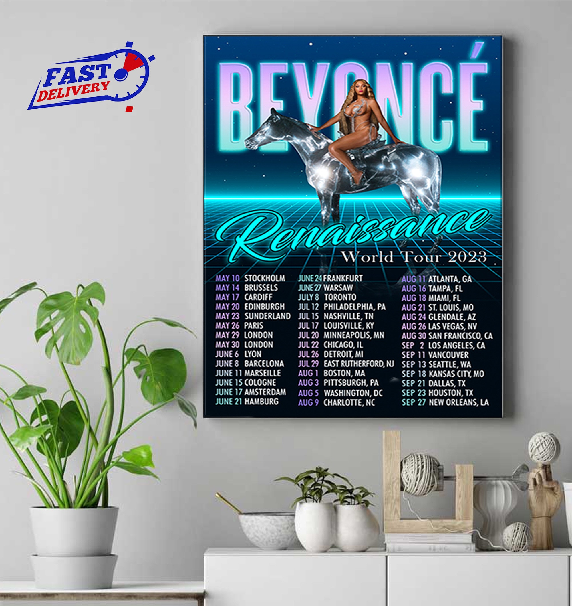 Beyonce Renaissance World Tour 2023 Poster Designed & Sold By Graham ...