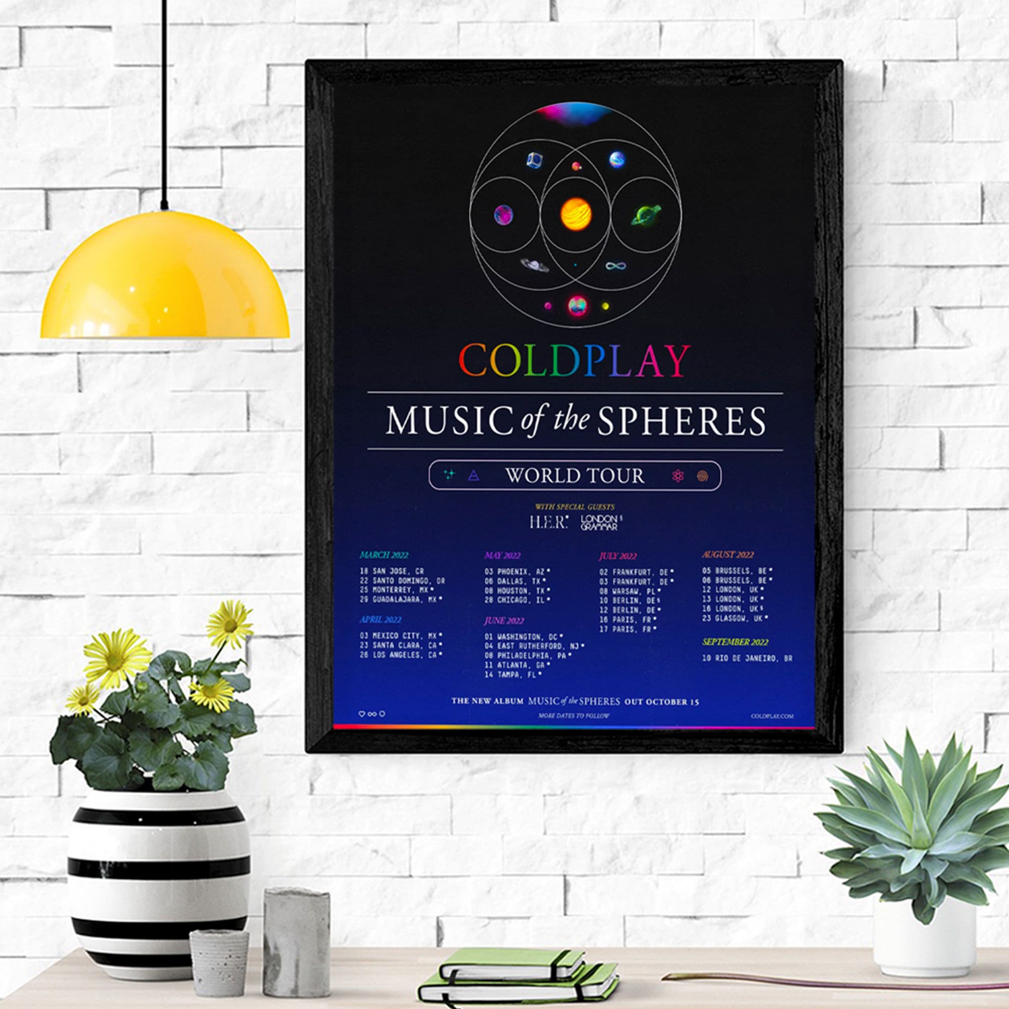 Coldplay Music of The Spheres World Tour 2023 Poster verkauft von ...