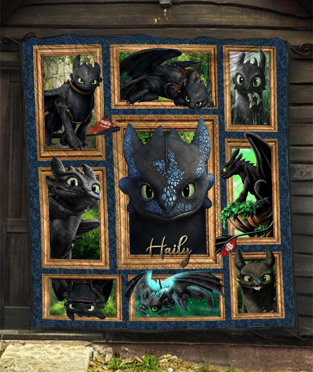 Custom Toothless How to Train Your Dragon Quilt Blanket - Etsy