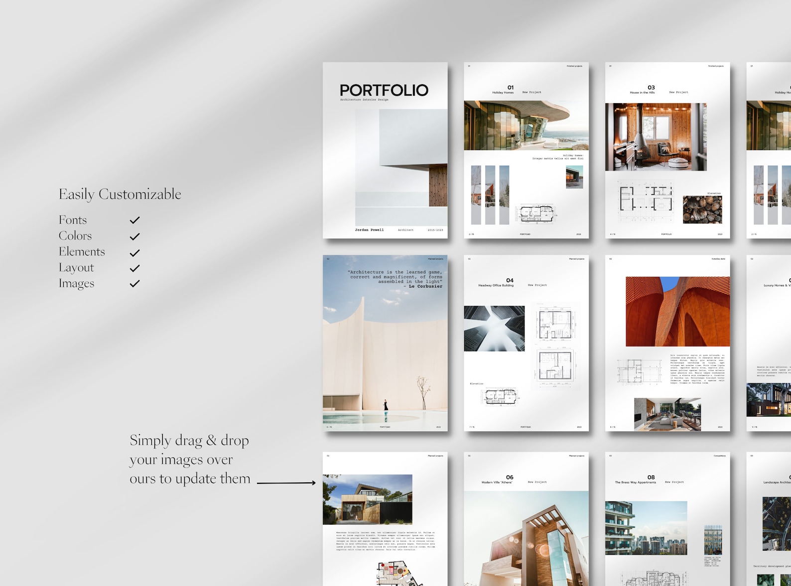 Architecture PORTFOLIO Template Canva Template, Architecture Brochure ...