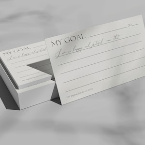Printable Goal Card, Manifesting Goal Card, Minimalist Goal Card ...