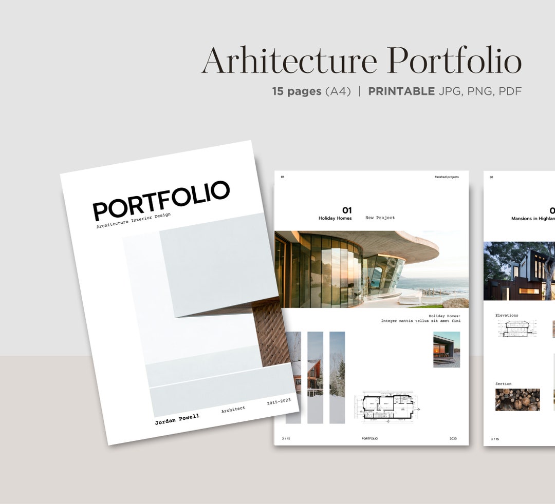 Architecture PORTFOLIO Template Canva Template, Architecture Brochure ...