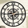 Unique Latin Numeral Compass Metal Wall Clock, Extra Large Modern ...