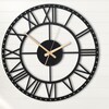 Unique Latin Numeral Compass Metal Wall Clock, Extra Large Modern ...
