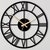 Unique Latin Numeral Compass Metal Wall Clock, Extra Large Modern ...