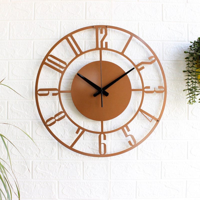 Copper Wall Clock - Etsy