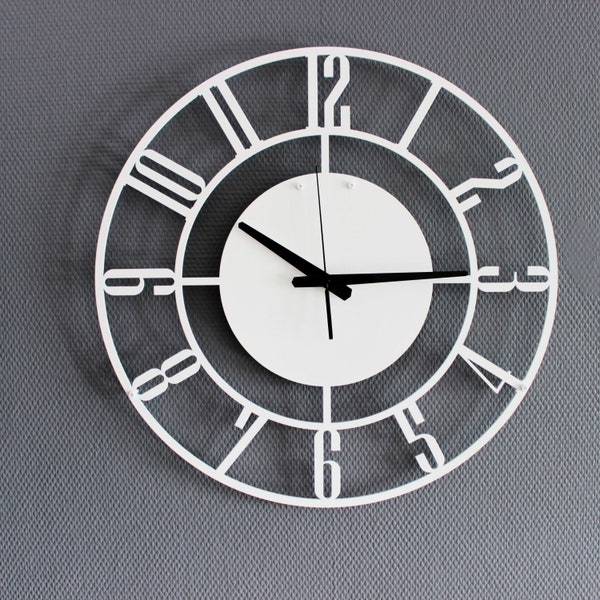 Black White Clock - Etsy