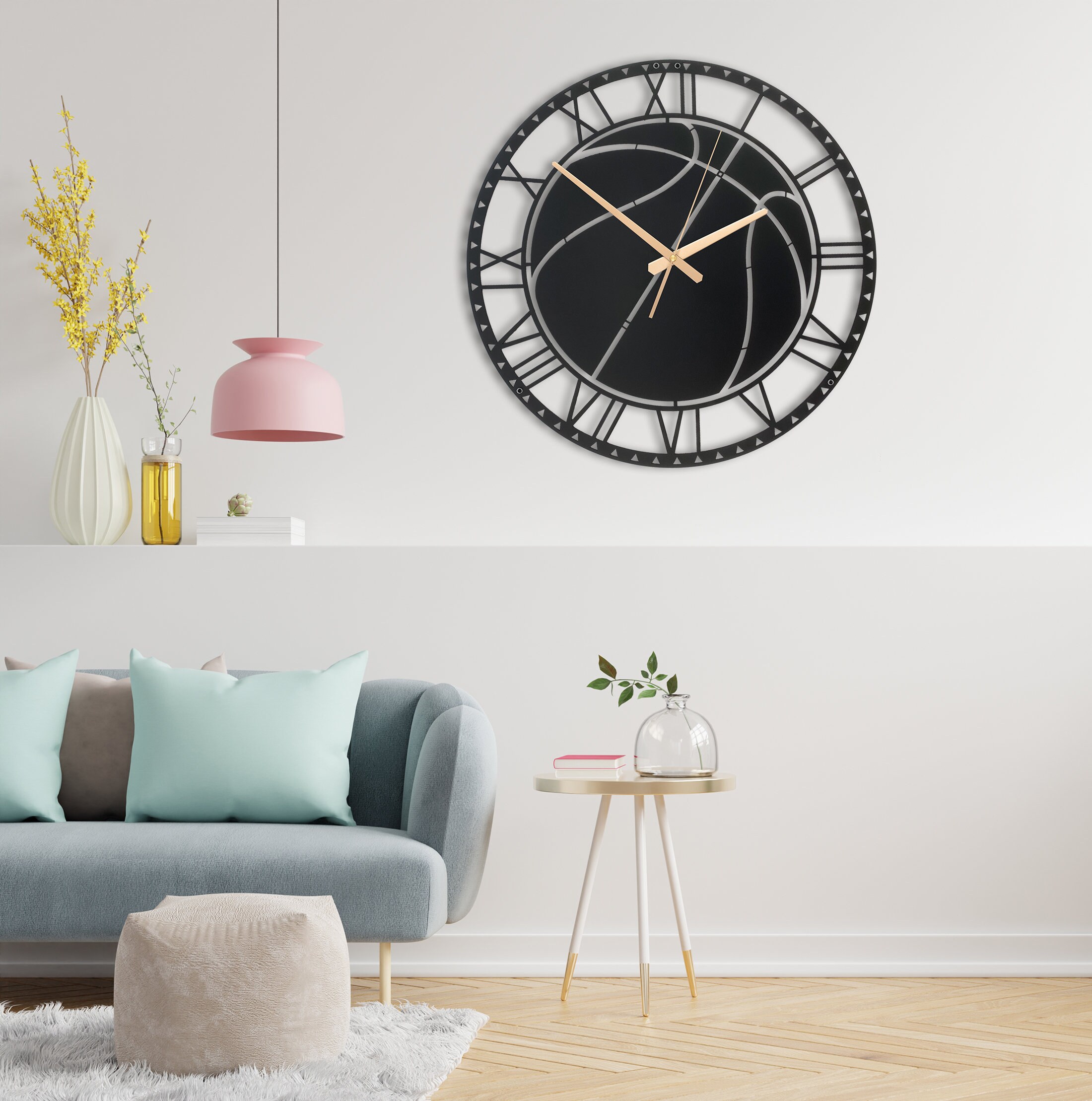 Unique Modern Basketball Metal Wall Clock Oversize Wall - Etsy