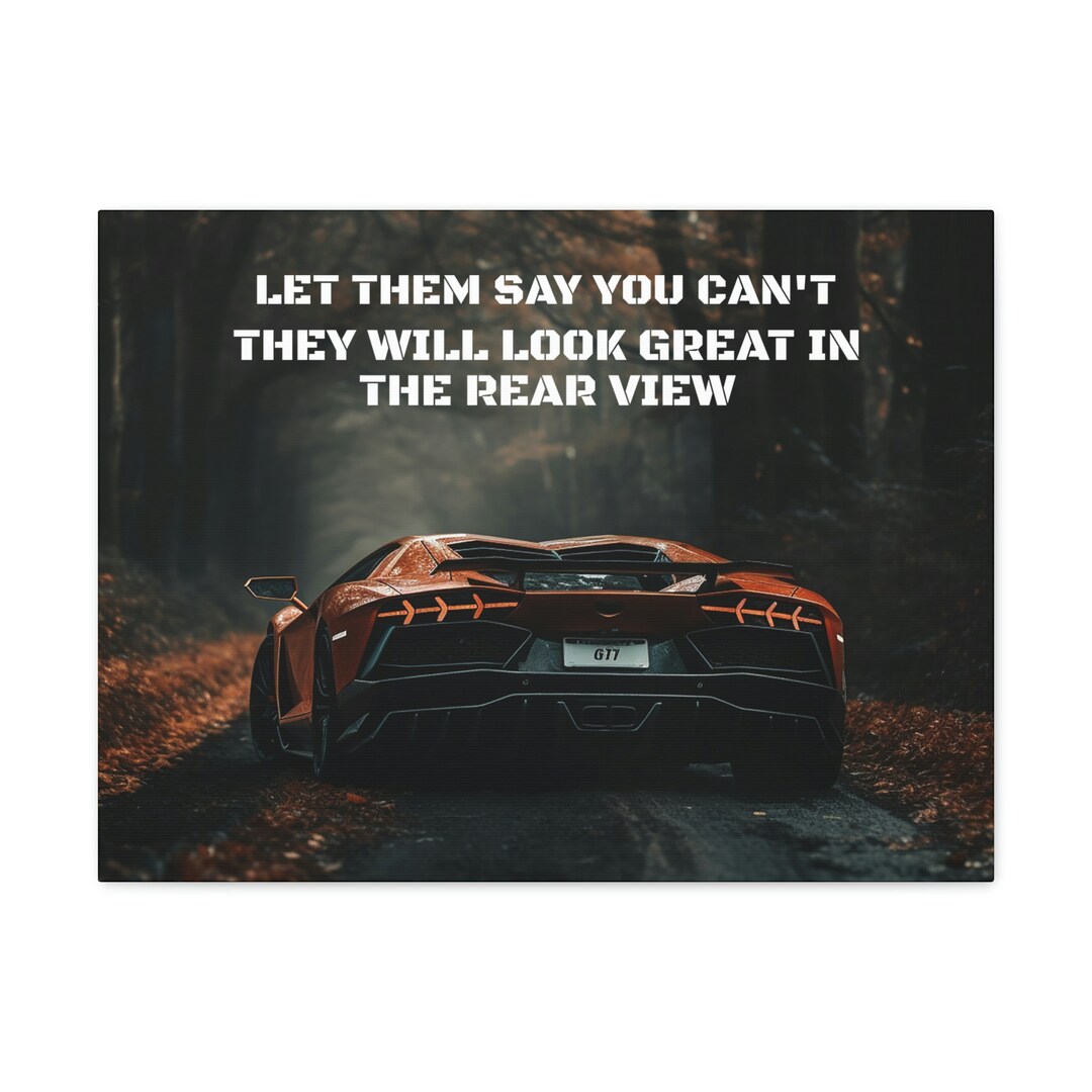 Motivational Modern Art, Supercar Canvas Print, Office Wall Decor, Home ...