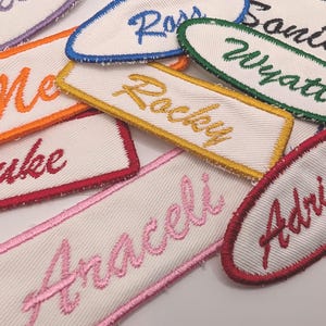 Personalized Custom Satin Nametag - Custom Patch - Personalized Colors ...