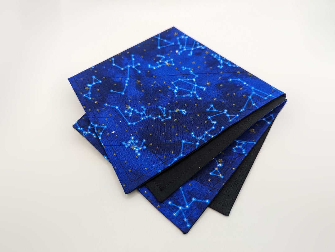 Men's Dark Blue Pocket Square Starry Night Sky - Etsy