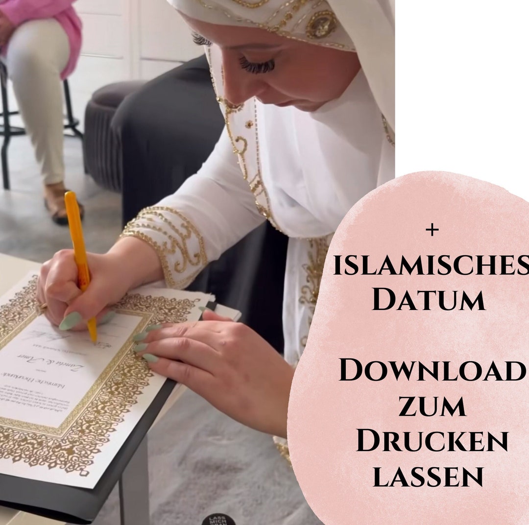 Imam Nikah Certificate That You Can Print Out Yourself - Etsy